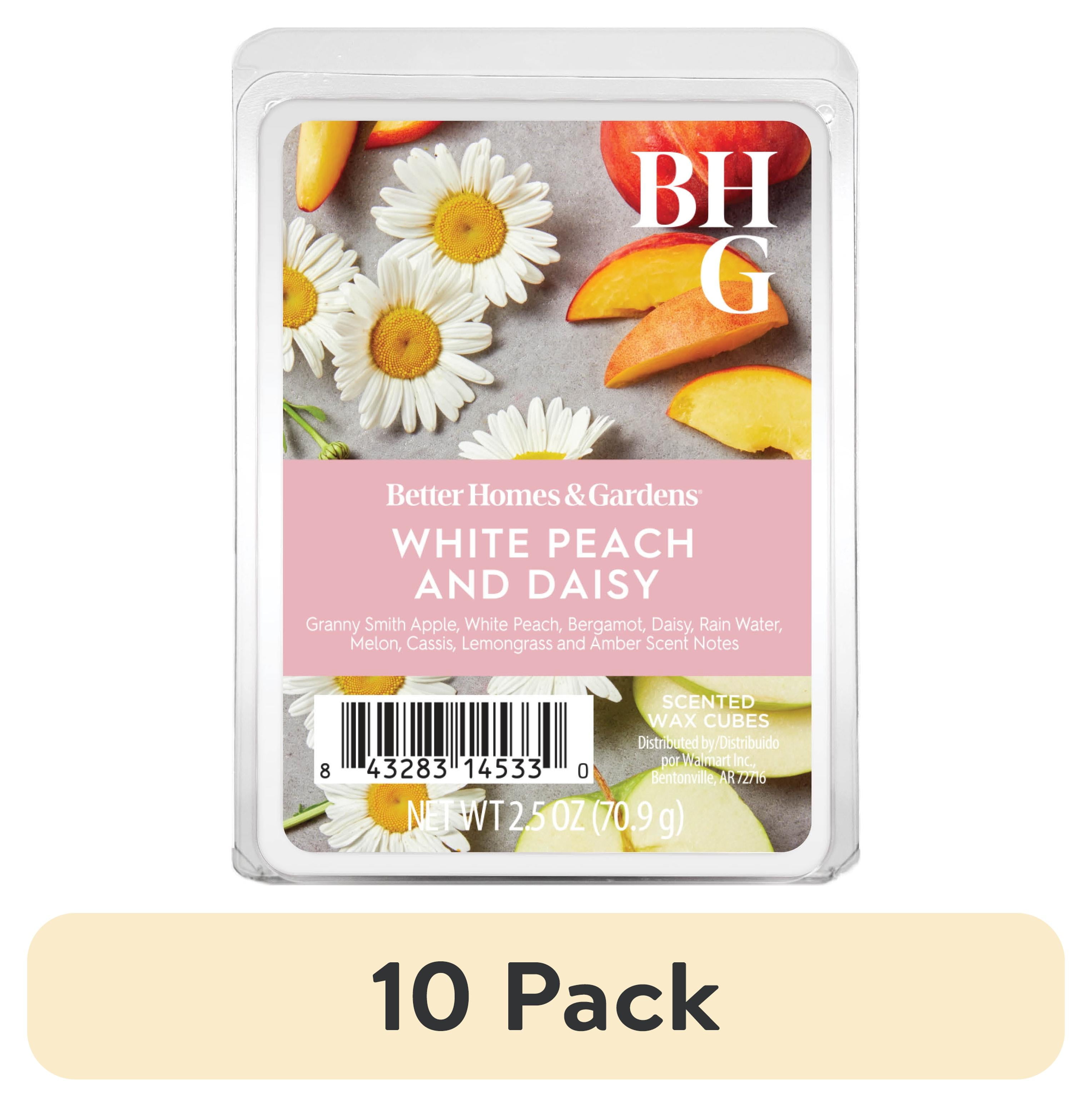 (10 pack) White Peach & Daisy Scented Wax Melts, Better Homes & Gardens ...