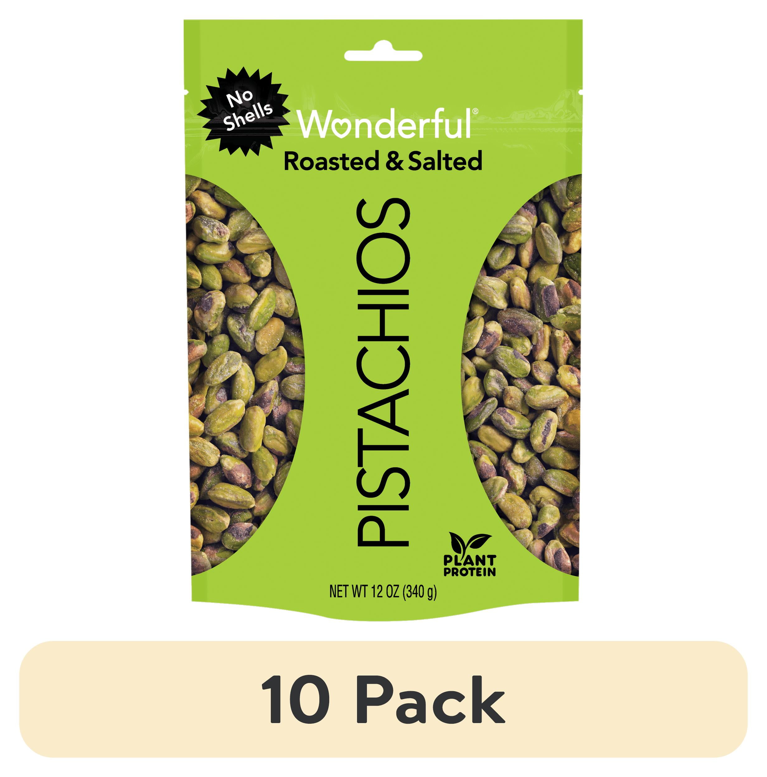 (10 pack) Wonderful No Shell Pistachios, Roasted & Salted, 12 Oz ...