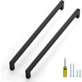 10-pack black cabinet handles 12-3/5-inch square cabinet handles matte ...