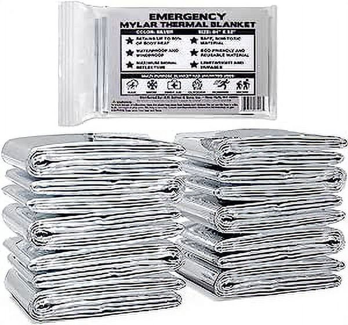 10 pack mylar blankets bulk 52x84 emergency foil blankets for warmth ...