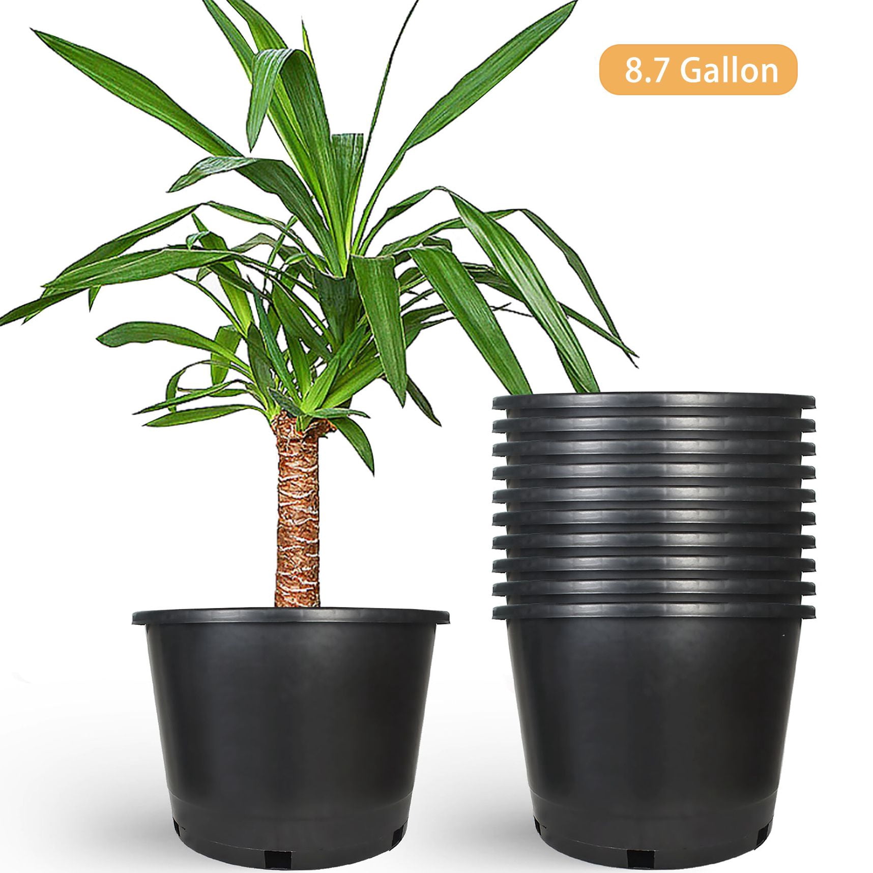 10 Pack Plastic Plant Pots Seedling Cups Plant Container Nursery Pots ...