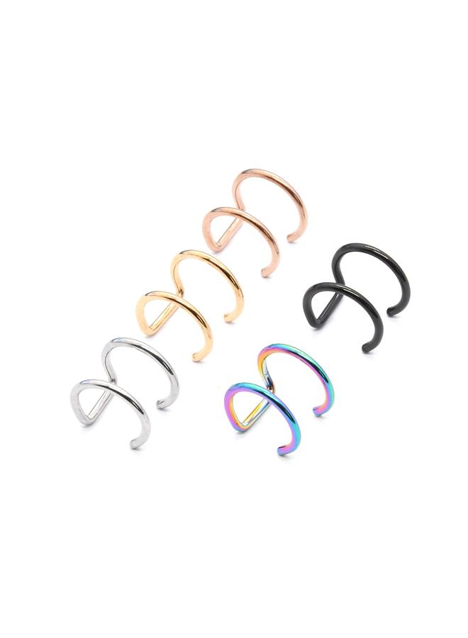 10-pack stainless steel double ear sleeves with non perforated clip on ...