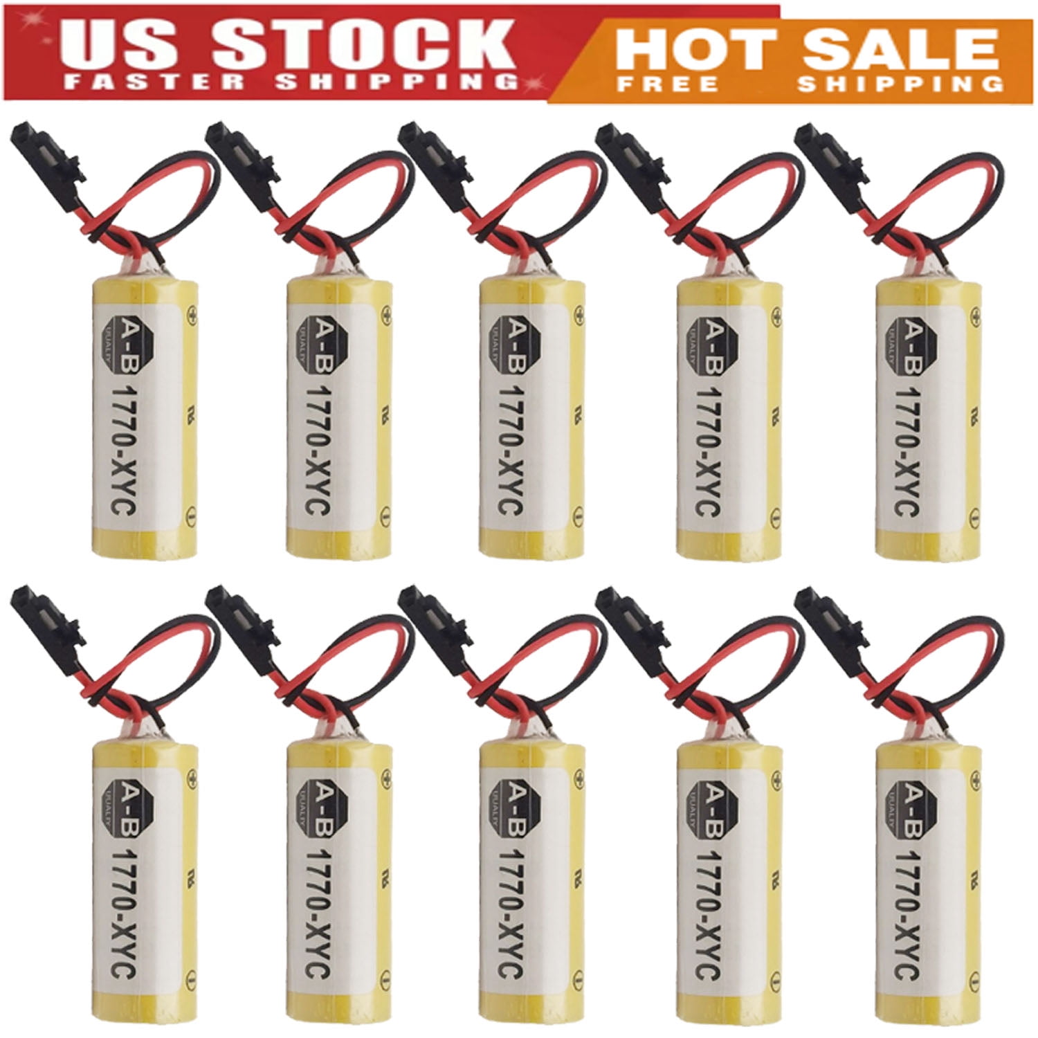 (10-packs) 1770-XYC 3V 1800mAh Lithium PLC Battery Replacement for 1770 ...