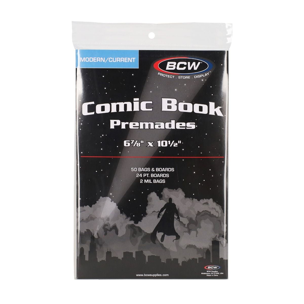 10 packs of 50 (500) BCW 6 ⅞" x 10 ½" Premade Current/Modern Age Comic ...