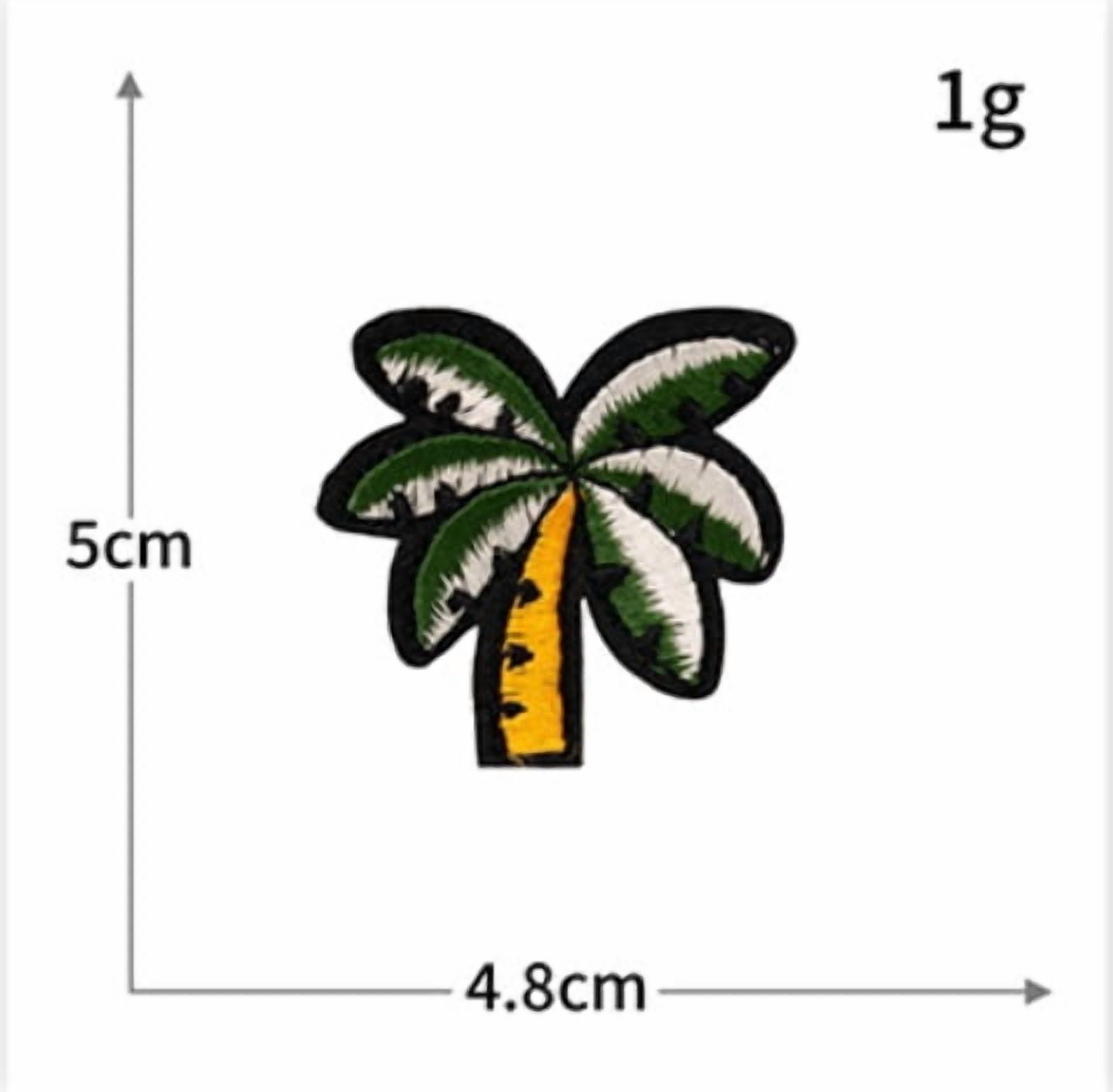 10 packs of cloth stickers green plant embroidery coconut tree series ...