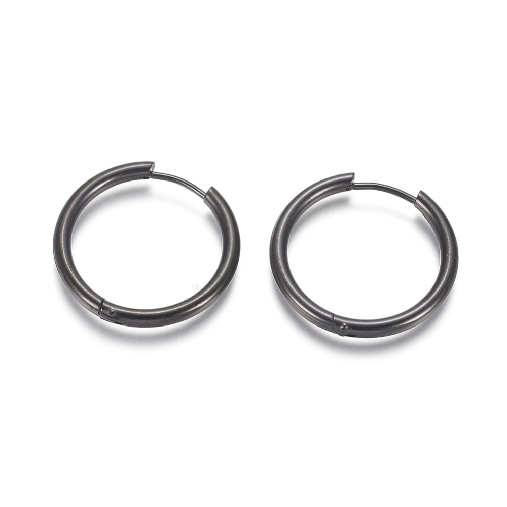 10 pair 304 Stainless Steel Huggie Hoop Earrings Hypoallergenic ...