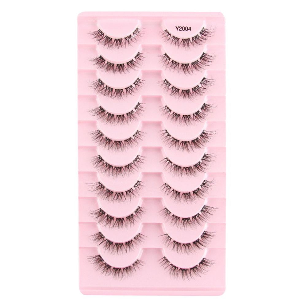 10 pairs of transparent stems false eyelashes, simulation of natural ...