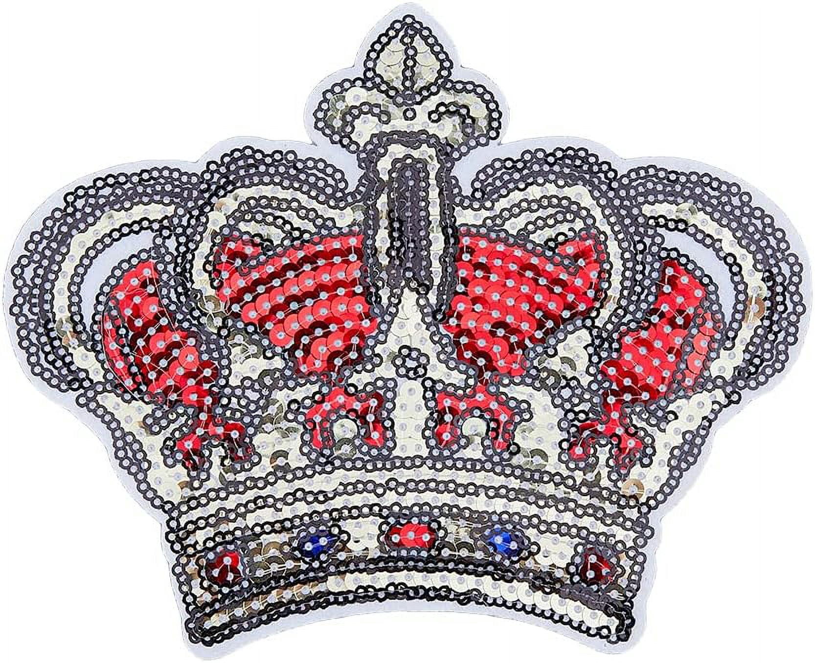 10 pc 10pcs Crown Embroidery Patches King Queen Clothing Garments ...