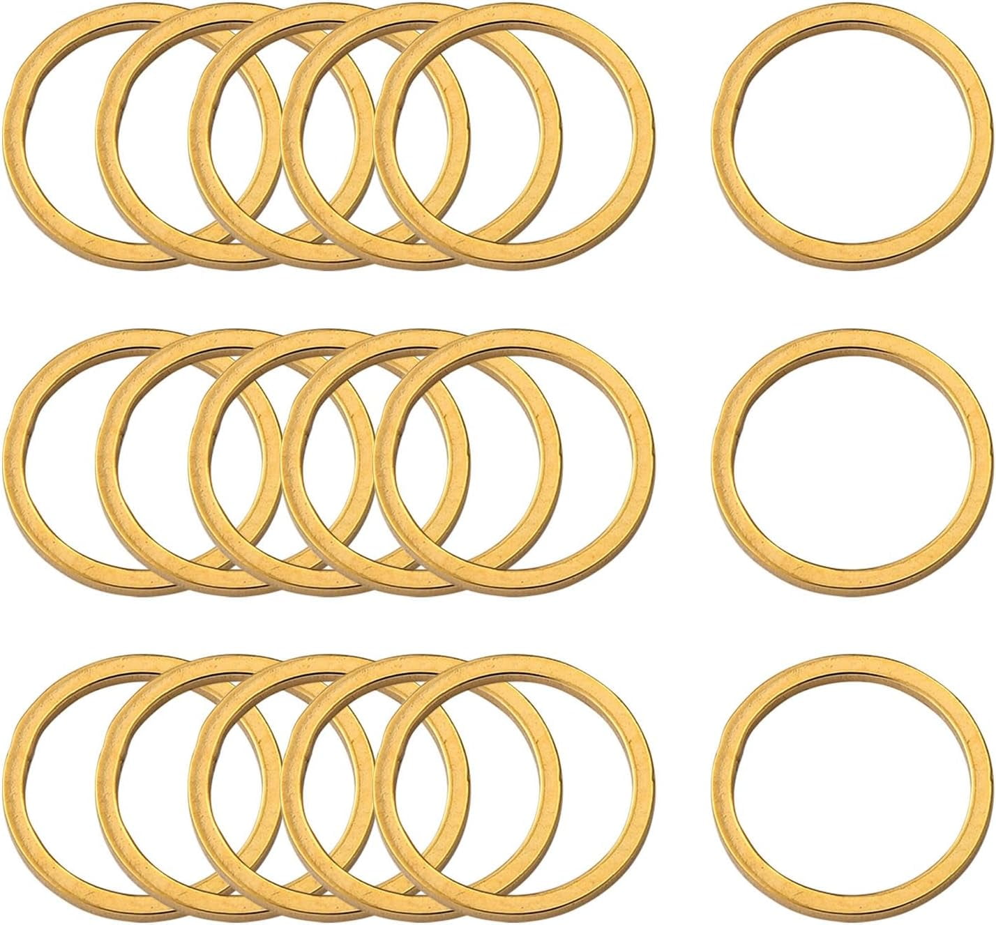 10 pc 304 Stainless Steel Linking Ring Ring Golden 12x0.8~1mm 304 ...