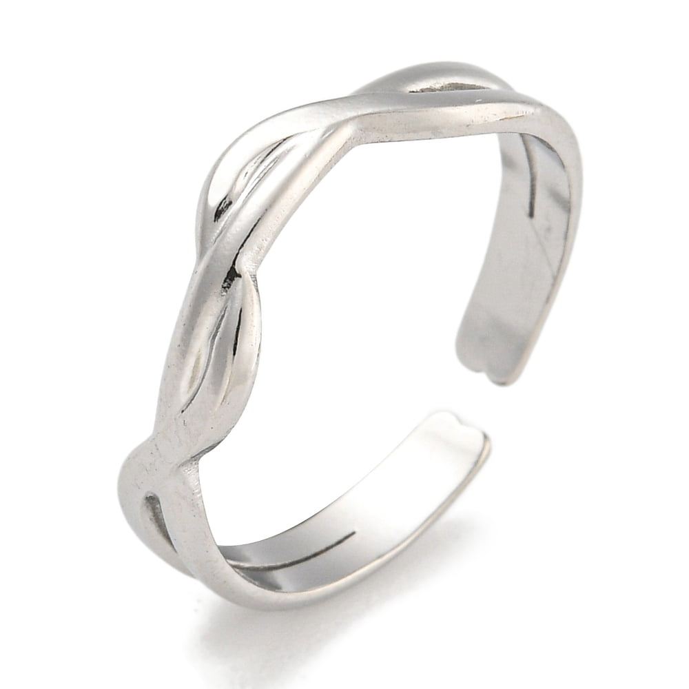 10 pc 304 Stainless Steel Open Cuff Ring for Women Stainless Steel ...
