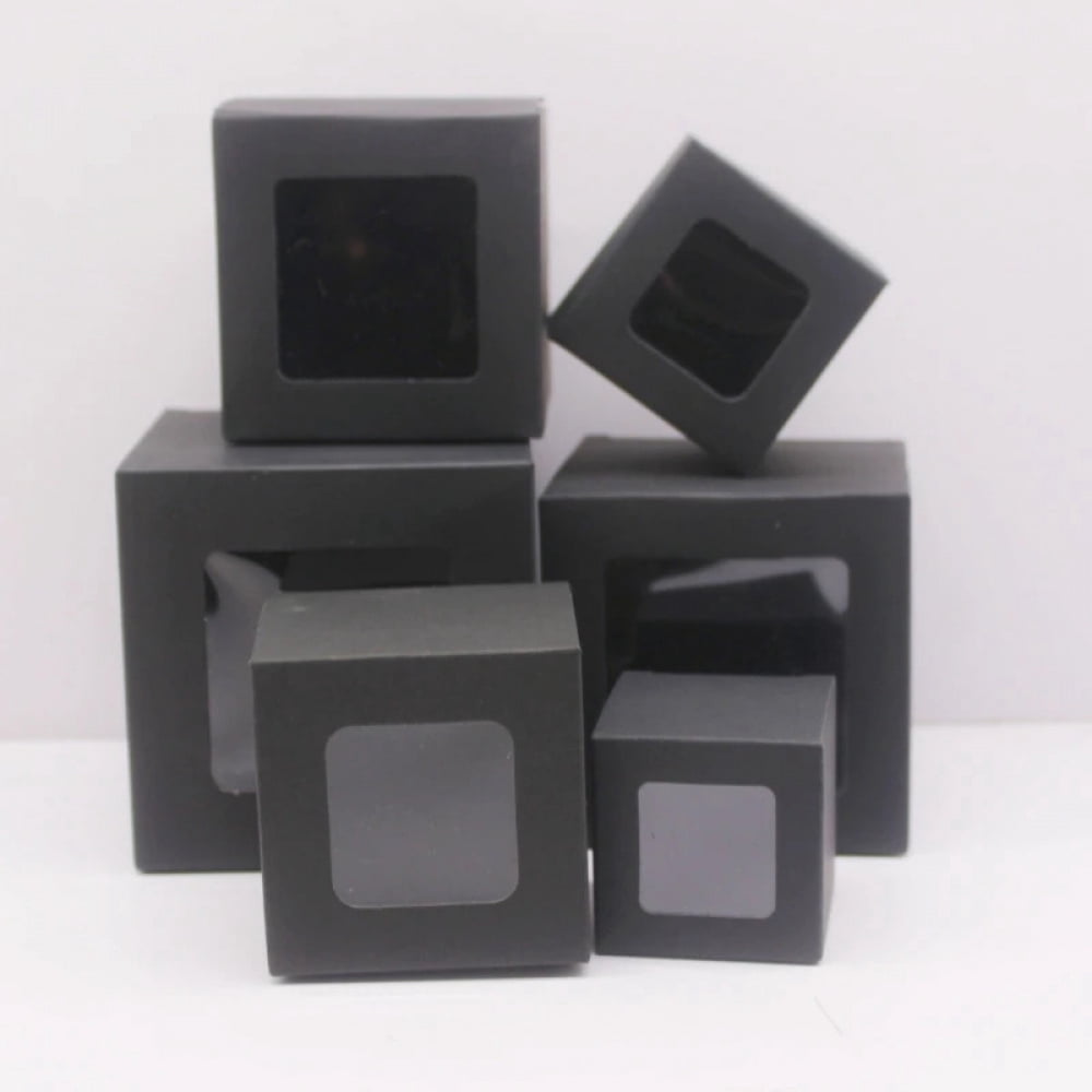 10 pc 5/6/7/8/9/10CM square white/kraft paper/marble patterned window ...