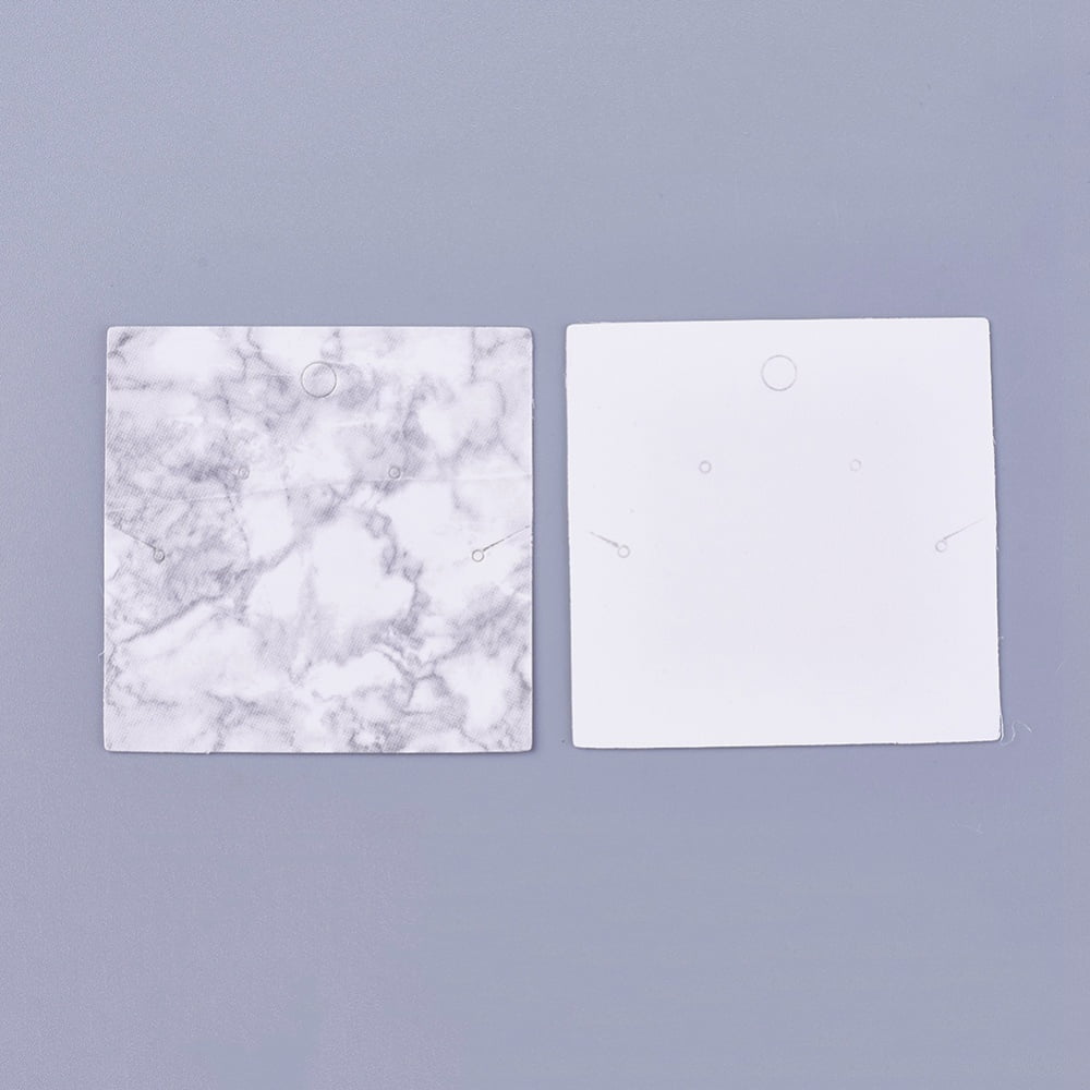 10 pc Cardboard Jewelry Display Cards Square WhiteSmoke 6x6x0.05cm ...