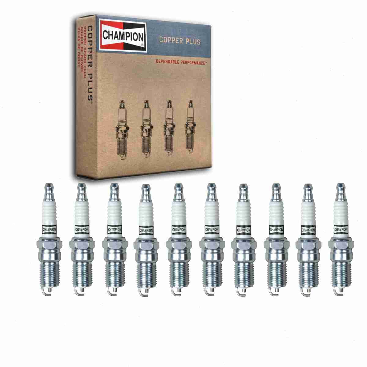 10 pc Champion 13 Copper Plus Spark Plugs for 41-600 41-601 41-606 7980 ...