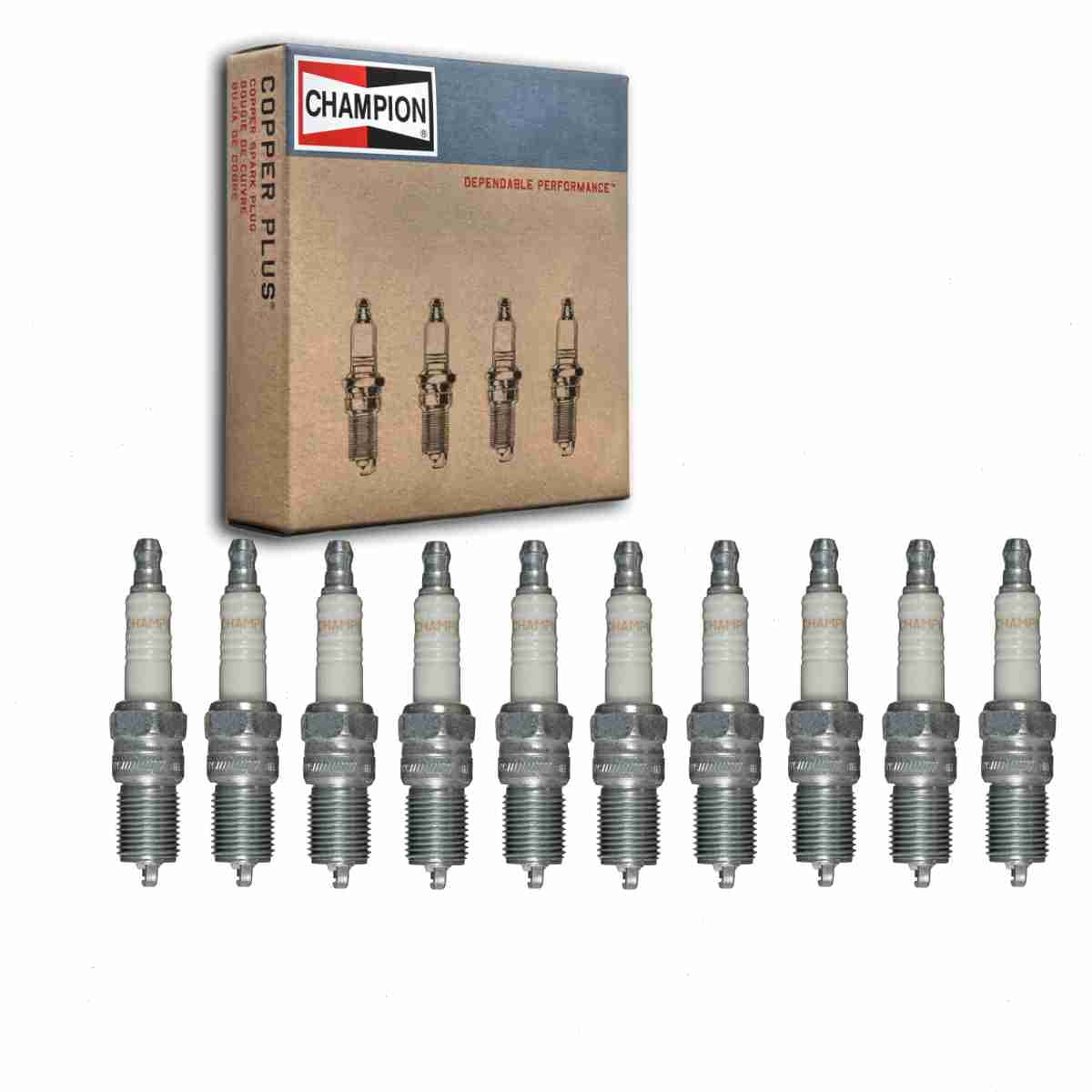 10 pc Champion 694 Spark Plugs for C53VC Ignition Wire Secondary ...