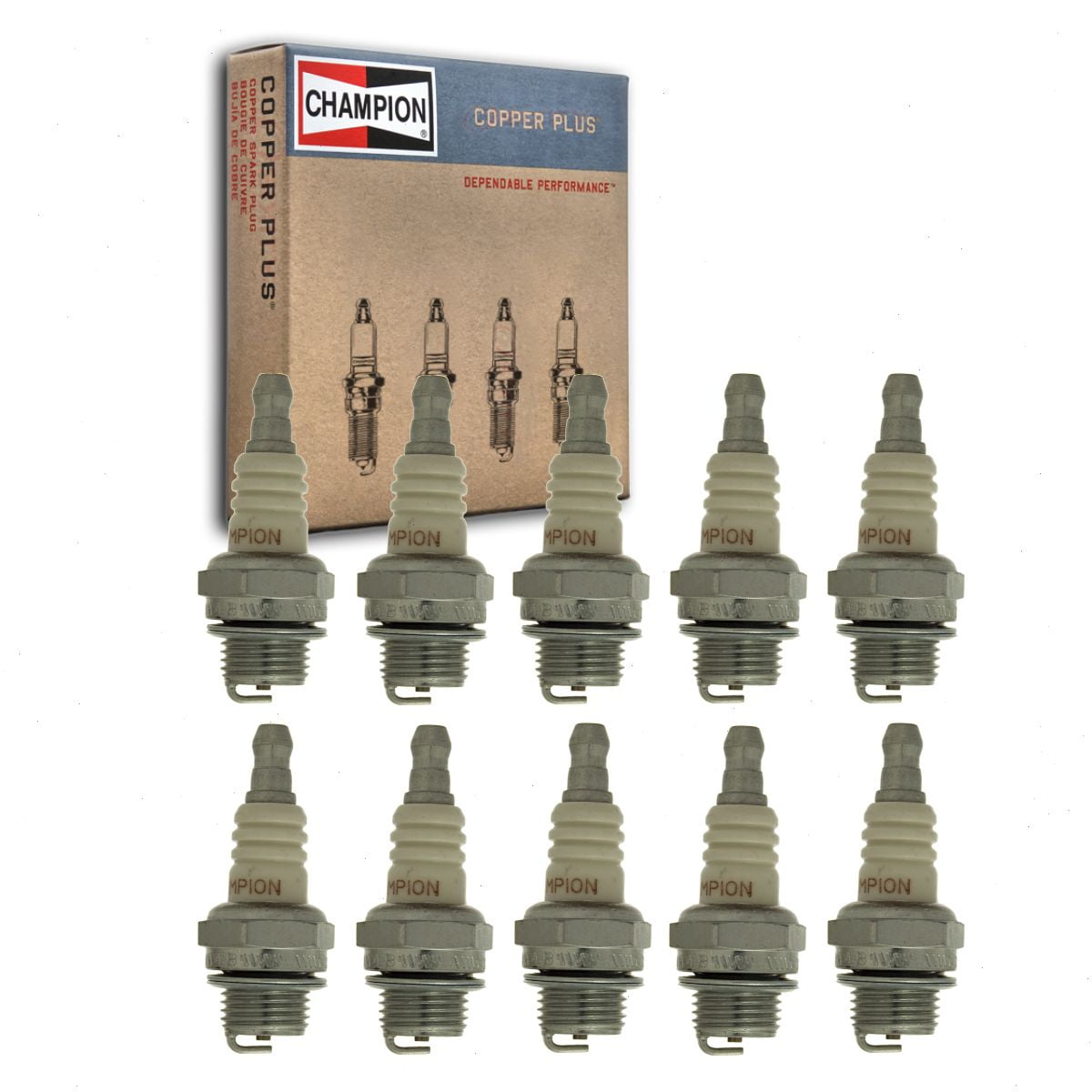 10 pc Champion 849C Copper Plus Spark Plugs for CJ6 Ignition Wire ...