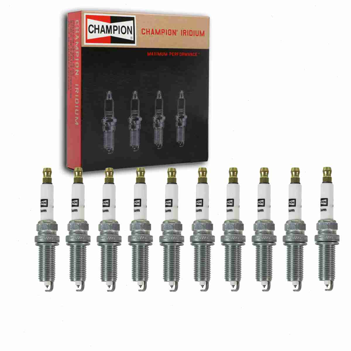 10 pc Champion 9412 Iridium Spark Plugs for REA9WYPB4 Ignition Wire ...
