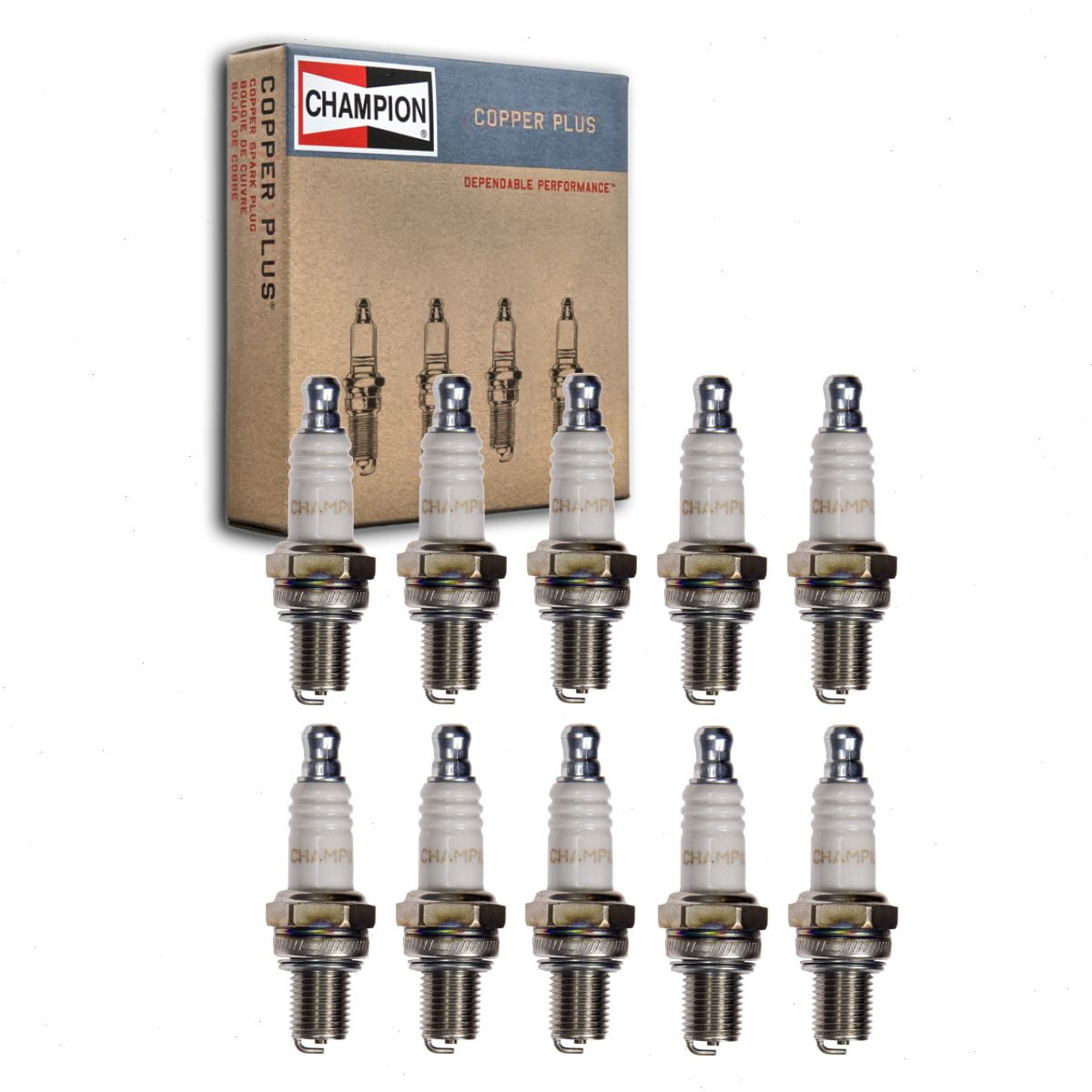 10 pc Champion 965-1 Copper Plus Spark Plugs for RZ7C Ignition Wire ...