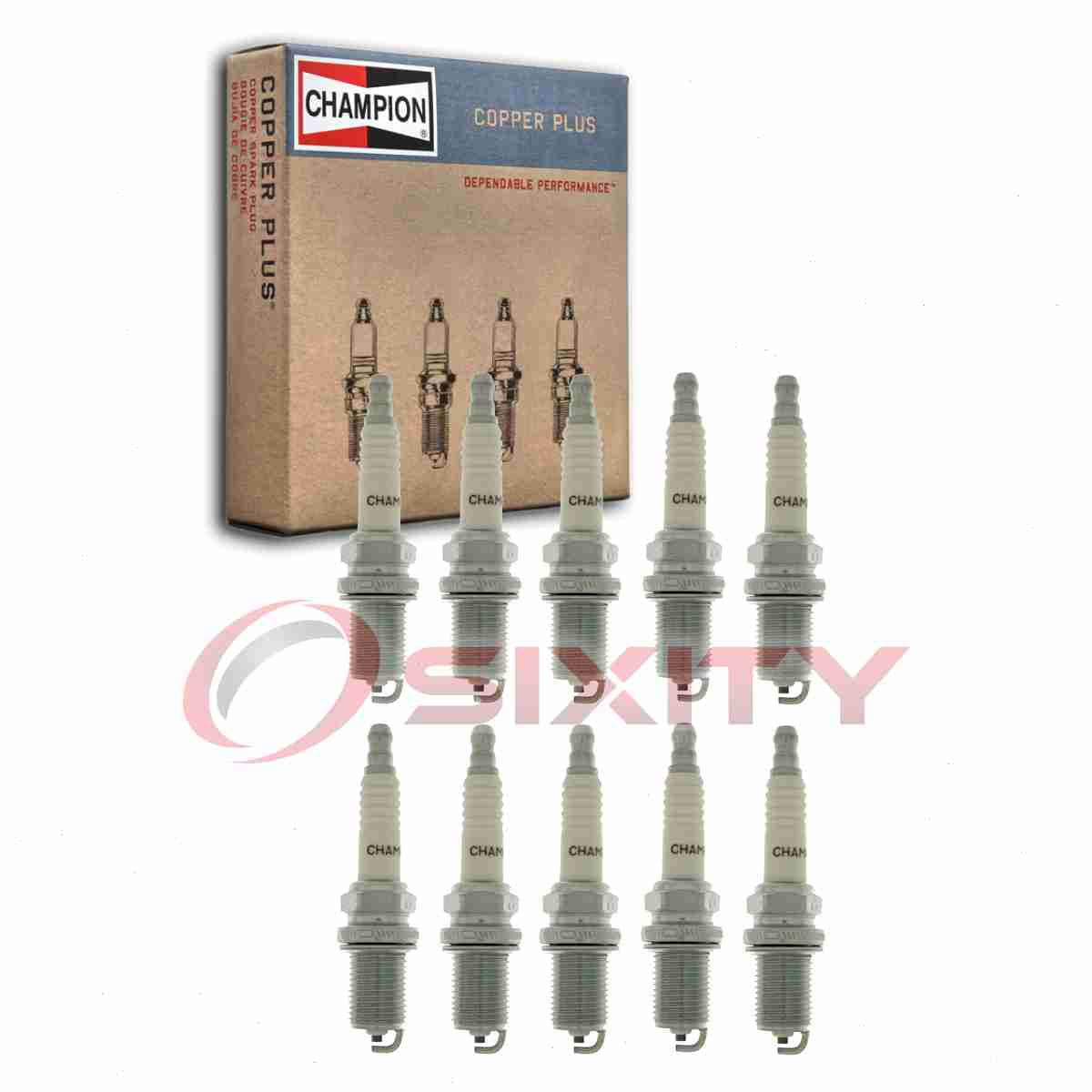 10 pc Champion 982 Copper Plus Spark Plugs for 2513214-S XC12YC ...