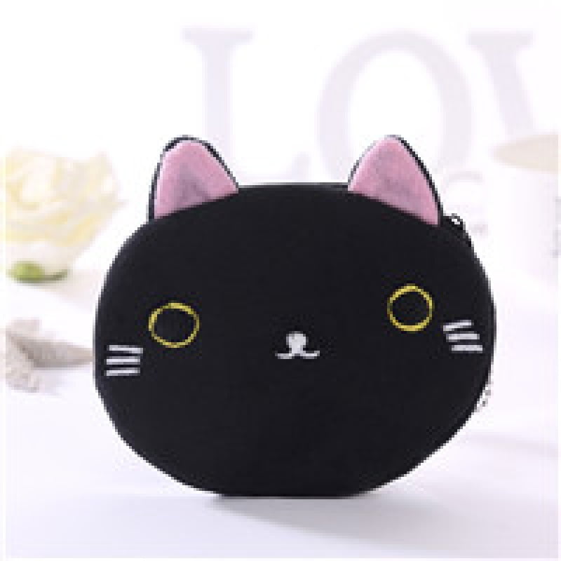 10 pc Cute Cat Velvet Zipper Wallets with Tag Chain Coin Purses Change ...