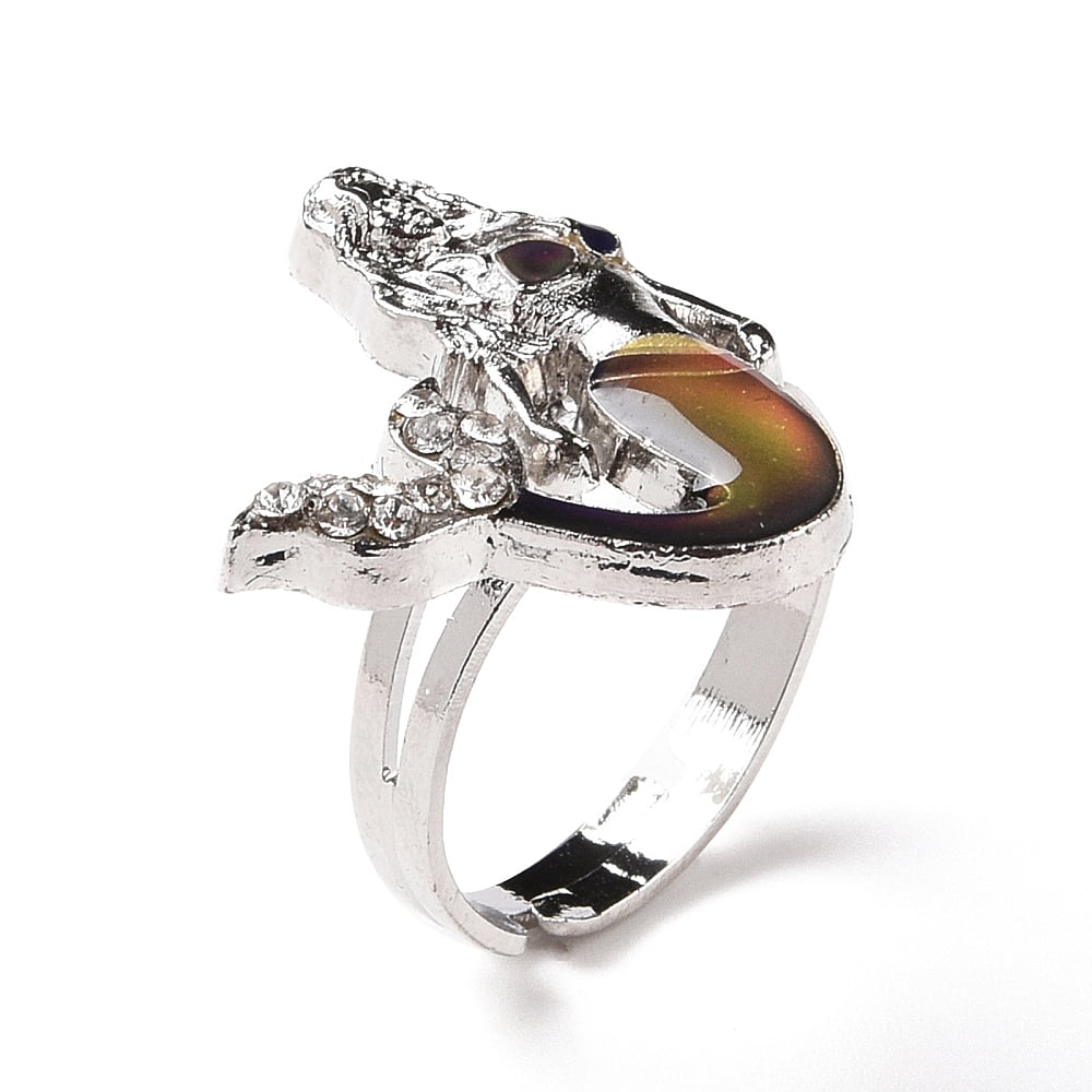 10 pc Glass Mermaid Mood Ring Temperature Change color Emotion Feeling ...