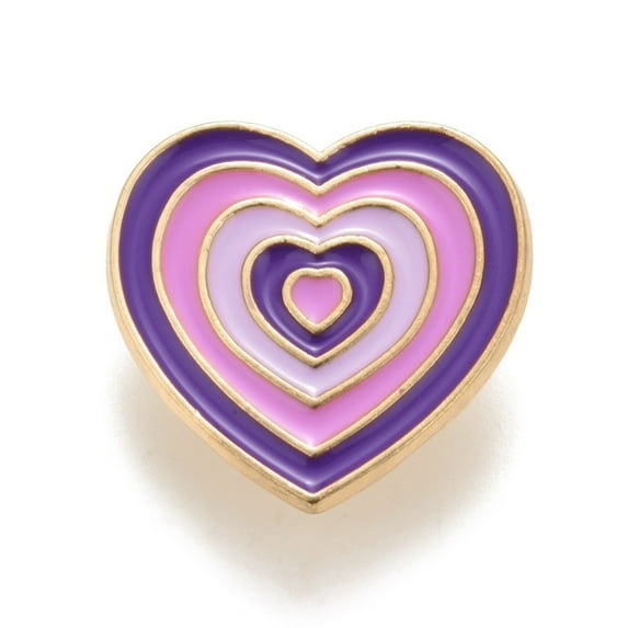10 pc Heart Enamel Pin Creative Alloy Badge for Backpack Clothes Golden ...