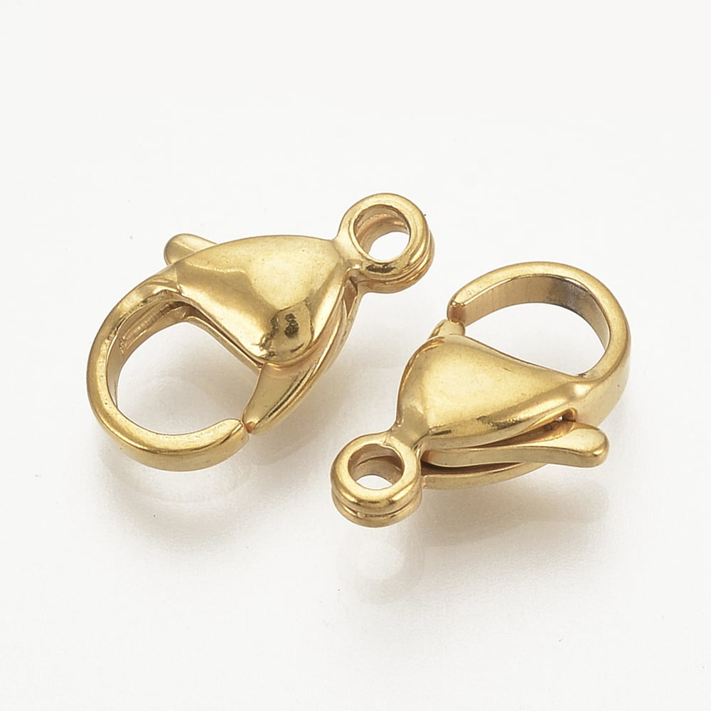 10 pc Ion Plating(IP) 316 Surgical Stainless Steel Lobster Claw Clasps ...