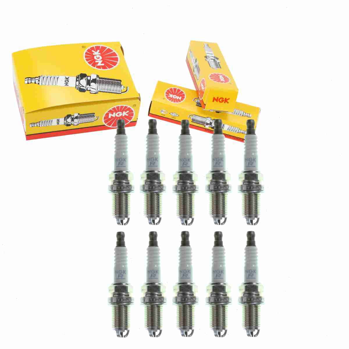 10 pc NGK 5496 Standard Spark Plugs for 101 000 033 AB 5069 F6LTCR ...