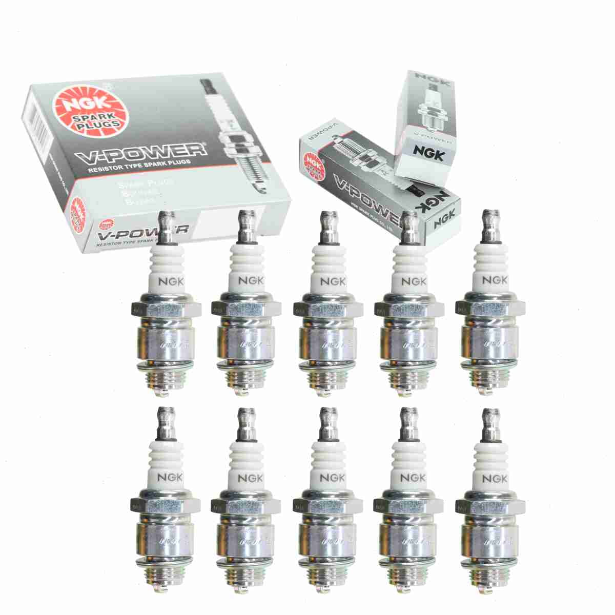 10 pc NGK 5574 V-Power Spark Plugs for 018-12715-200 848-1 TY26708 ...