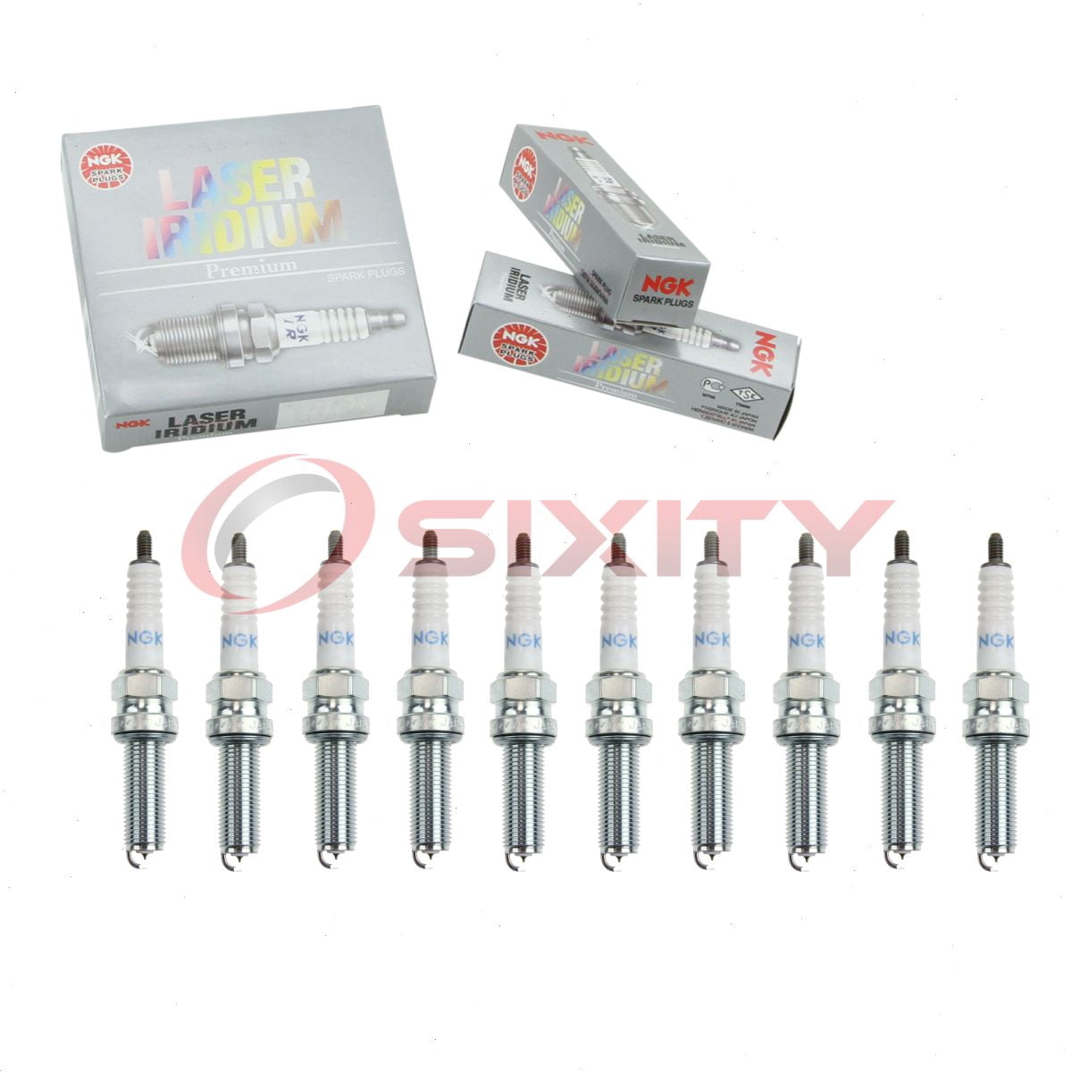 10 pc NGK 91909 Laser Iridium Spark Plugs for 09482-00635 Ignition Wire ...