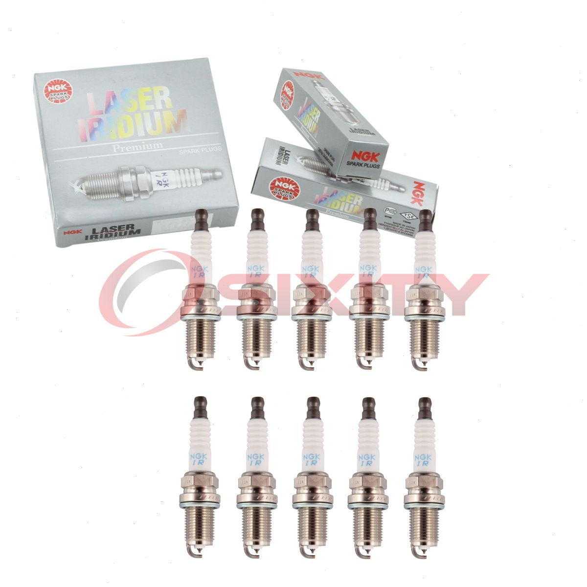 10 pc NGK 96416 Laser Iridium Spark Plugs for Ignition Wire Secondary ...