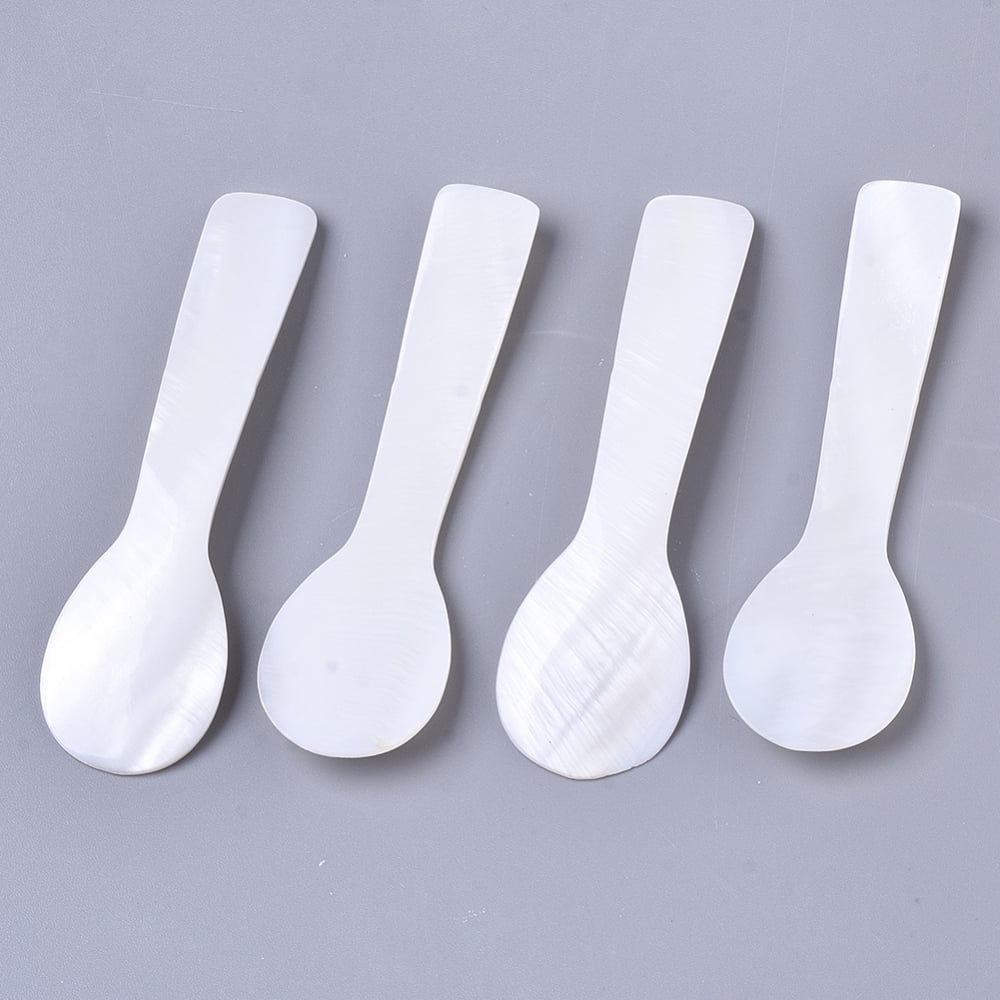 10 pc Natural Freshwater Shell Spoons Mother of Pearl Caviar Spoons ...