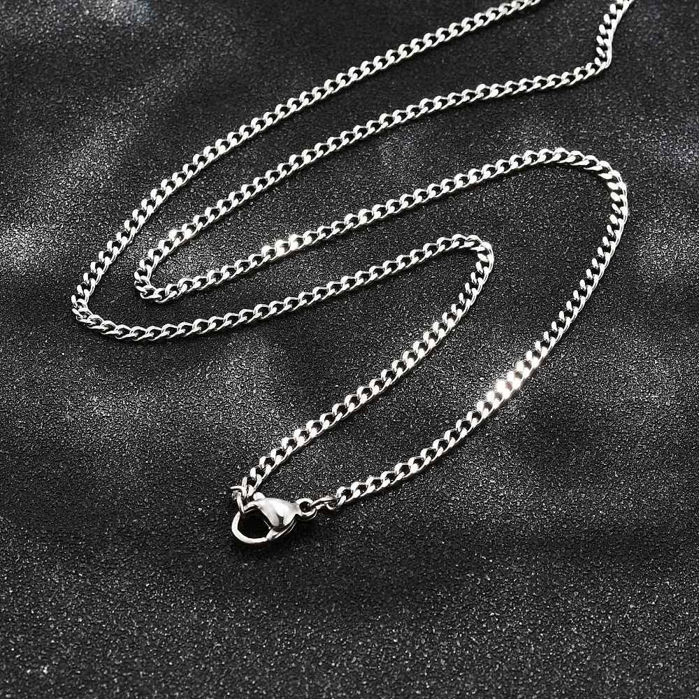 10 pc Non-Tarnish 304 Stainless Steel Curb Chain Necklaces with Lobster ...