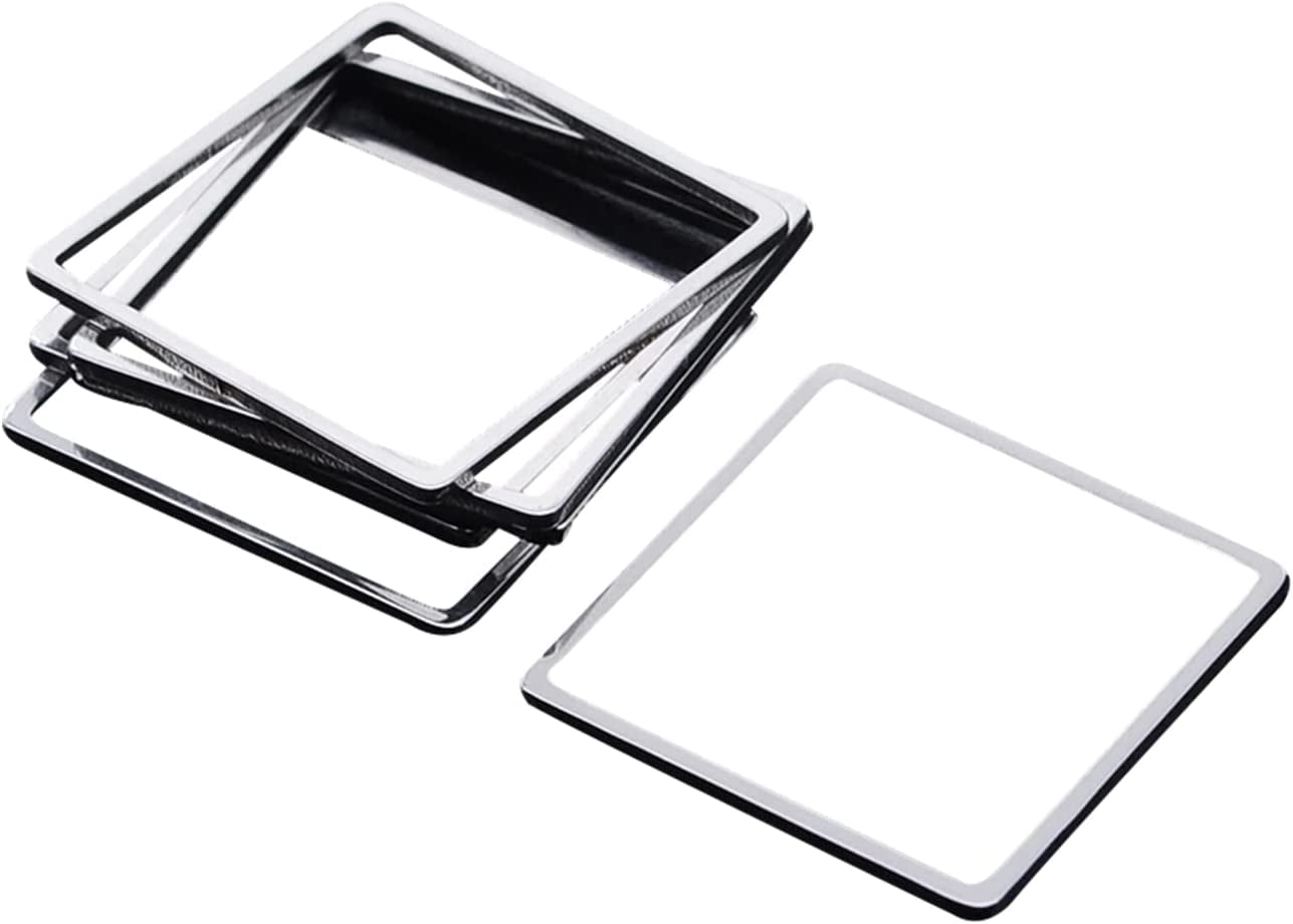 10 pc Non-Tarnish 304 Stainless Steel Linking Rings Laser Cut Square ...