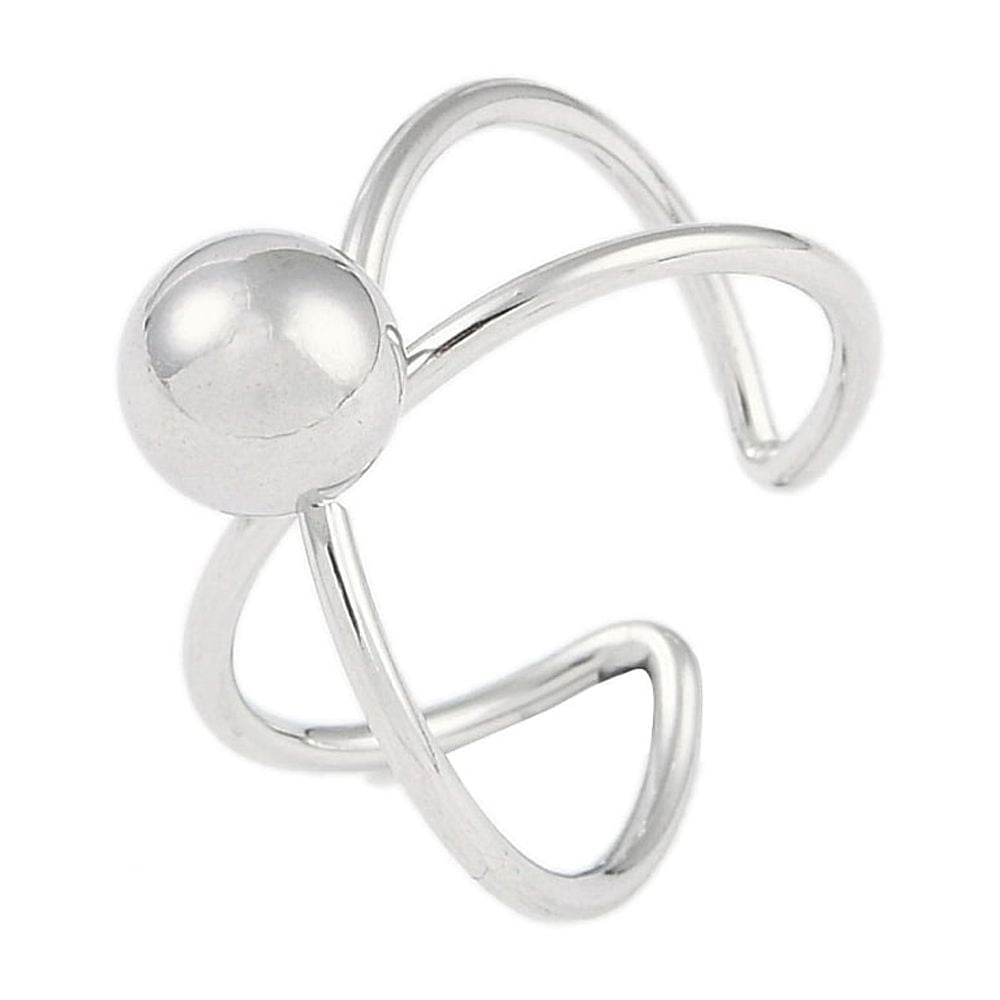 10 pc Non-Tarnish 304 Stainless Steel Round Open Cuff Ring Criss Cross ...
