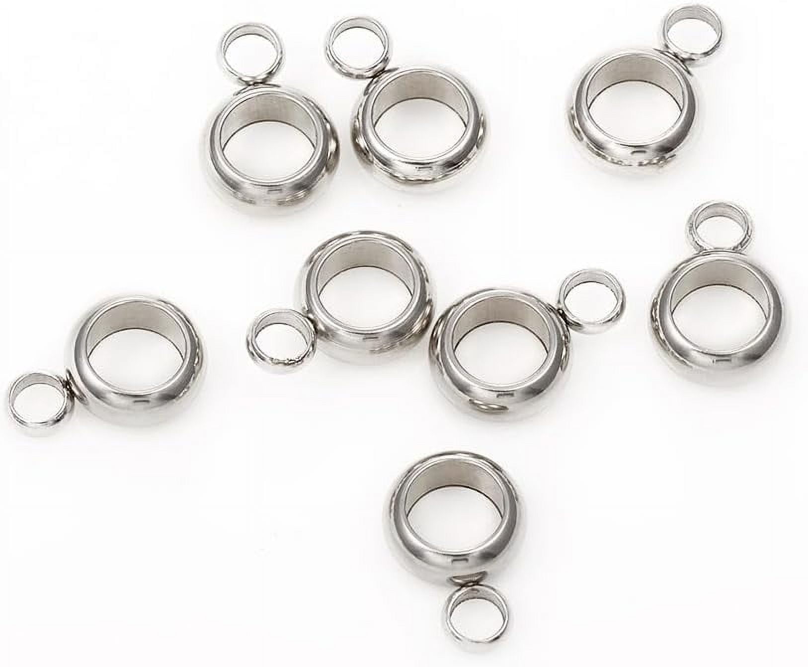 10 pc Tarnish Resistant 304 Stainless Steel Tube Bails Loop Bails Ring ...