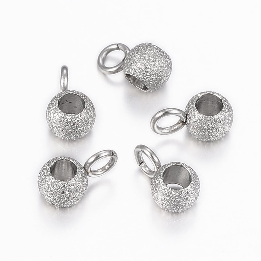 10 pc Resistant 304 Stainless Steel Tube Bails Loop Bails Textured ...