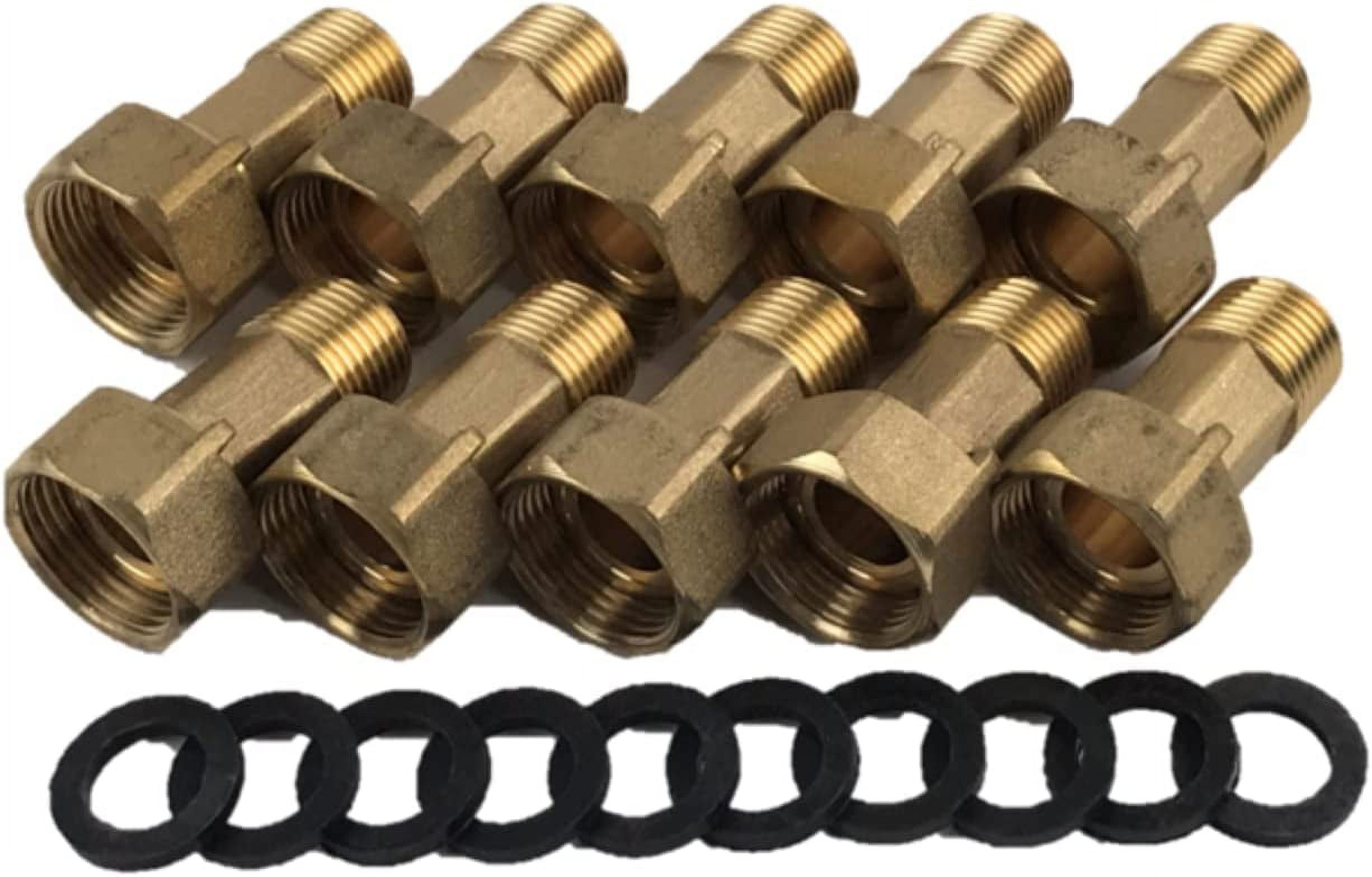 10 pcs 1/2" Water Meter Coupling, 1/2" Male NPT, 3/4" Female NPSM ...