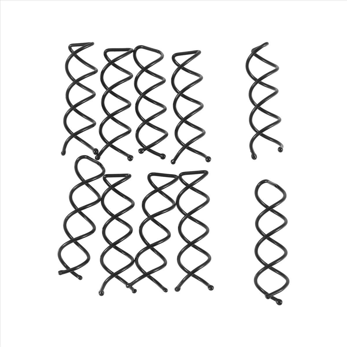 10 pcs 1set Spiral Screw Pin Hair Clip Twist Barrette (Black) - Walmart.com