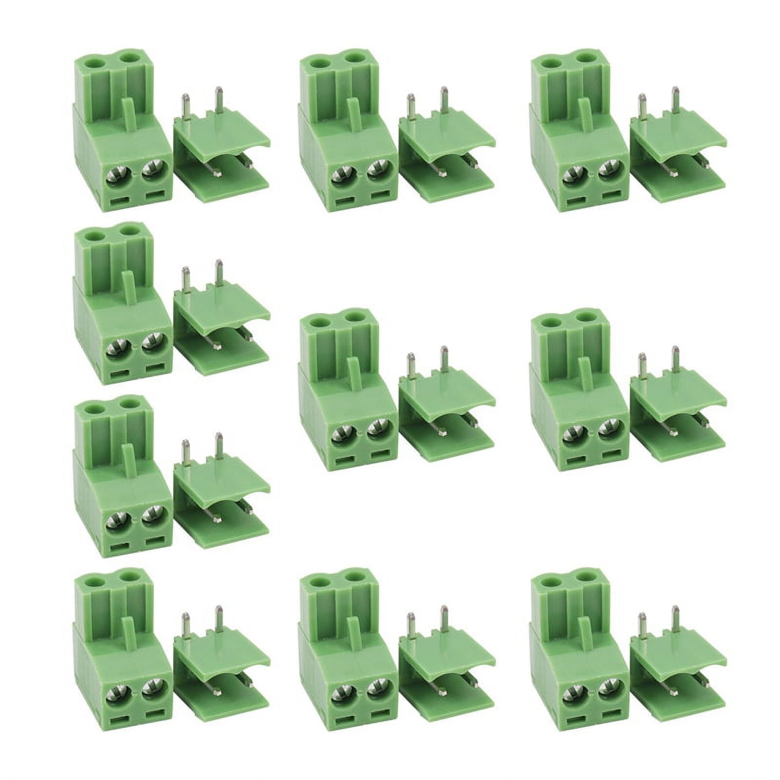 10 pcs 5.08mm Pitch 2Pin Plug-in Screw PCB Terminal Block Connector ...