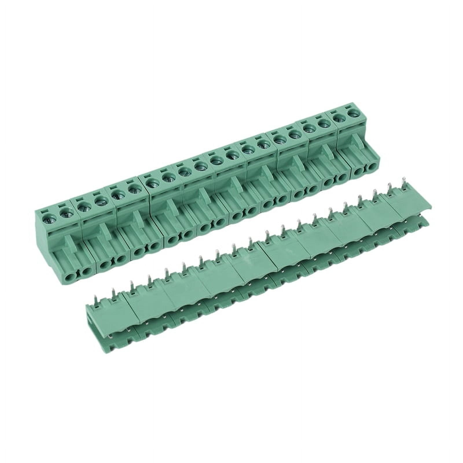 10 pcs 5.08mm Pitch 2Pin Plug-in Screw PCB Terminal Block Connector ...