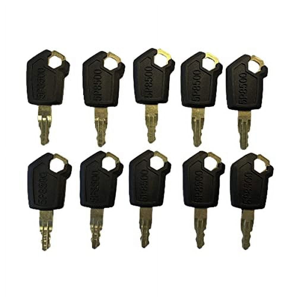 10 pcs 5P8500 5P-8500 Keys Heavy Equipment Ignition Loader Dozer fits ...
