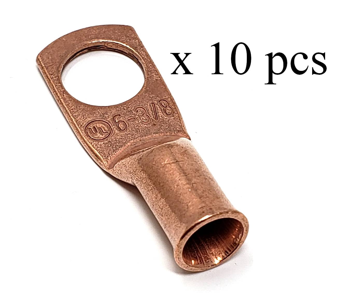 Pure Copper Cable Connectors WindyNation 1/0 Gauge Copper Battery Cable ...