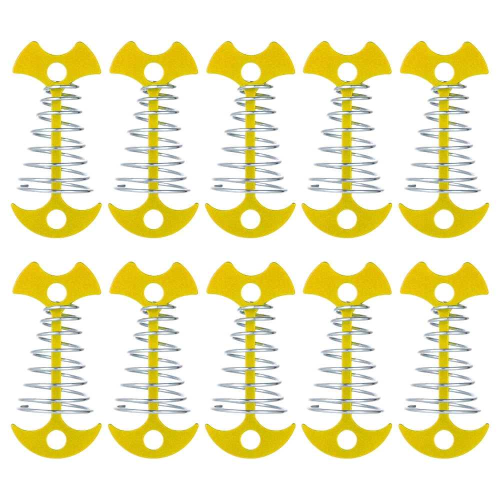10 pcs Aluminium Alloy Fishbone Tent Stakes Deck Anchor Pegs with ...