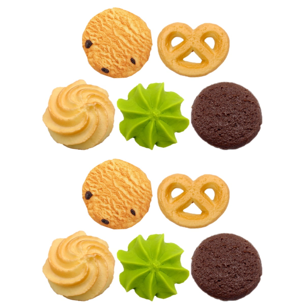 10 pcs Artificial Cookie Fake Biscuits Model Simulation Cookie ...