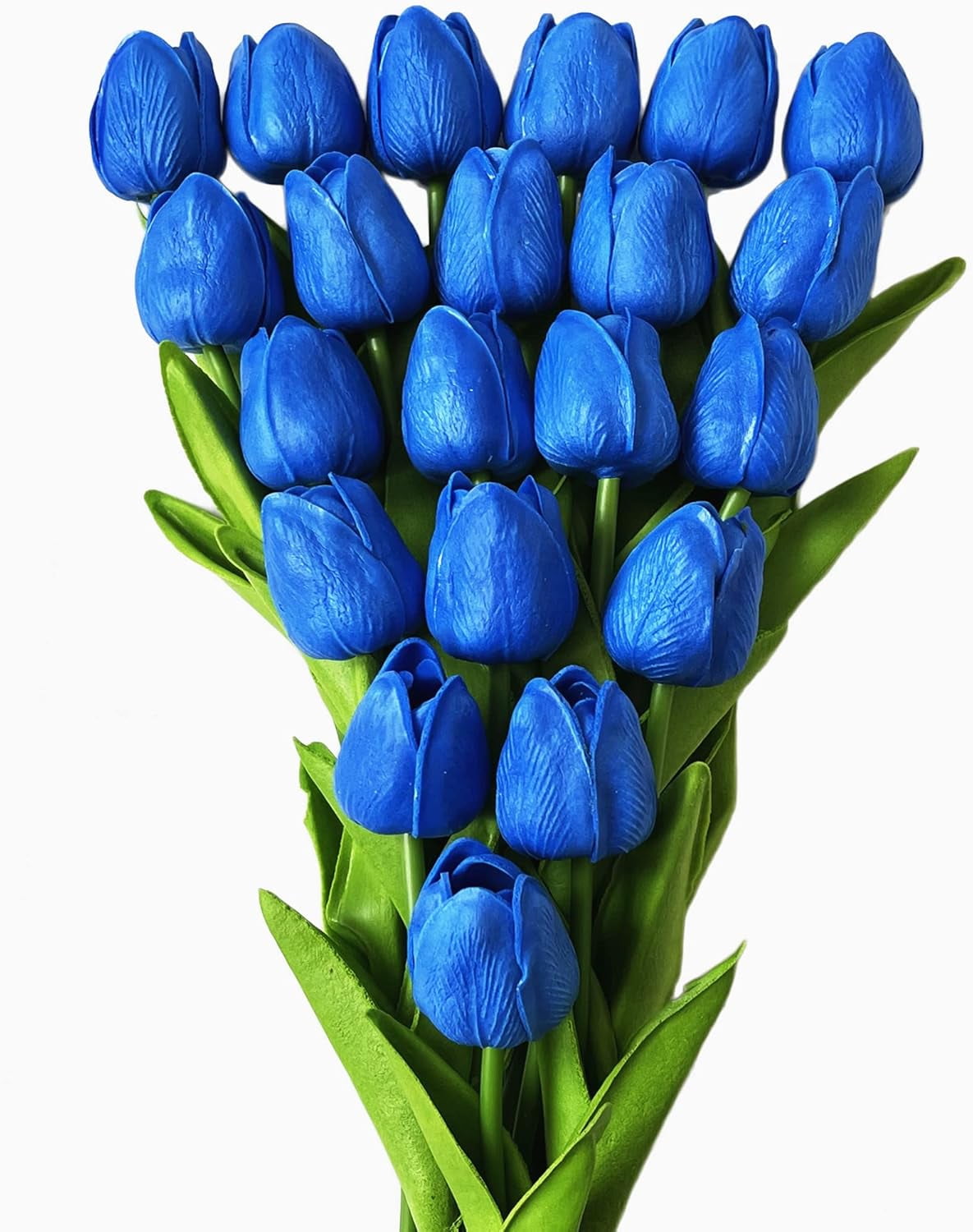 10 pcs Artificial Pink Tulip Flowers Faux Tulips with Stems PU Real ...