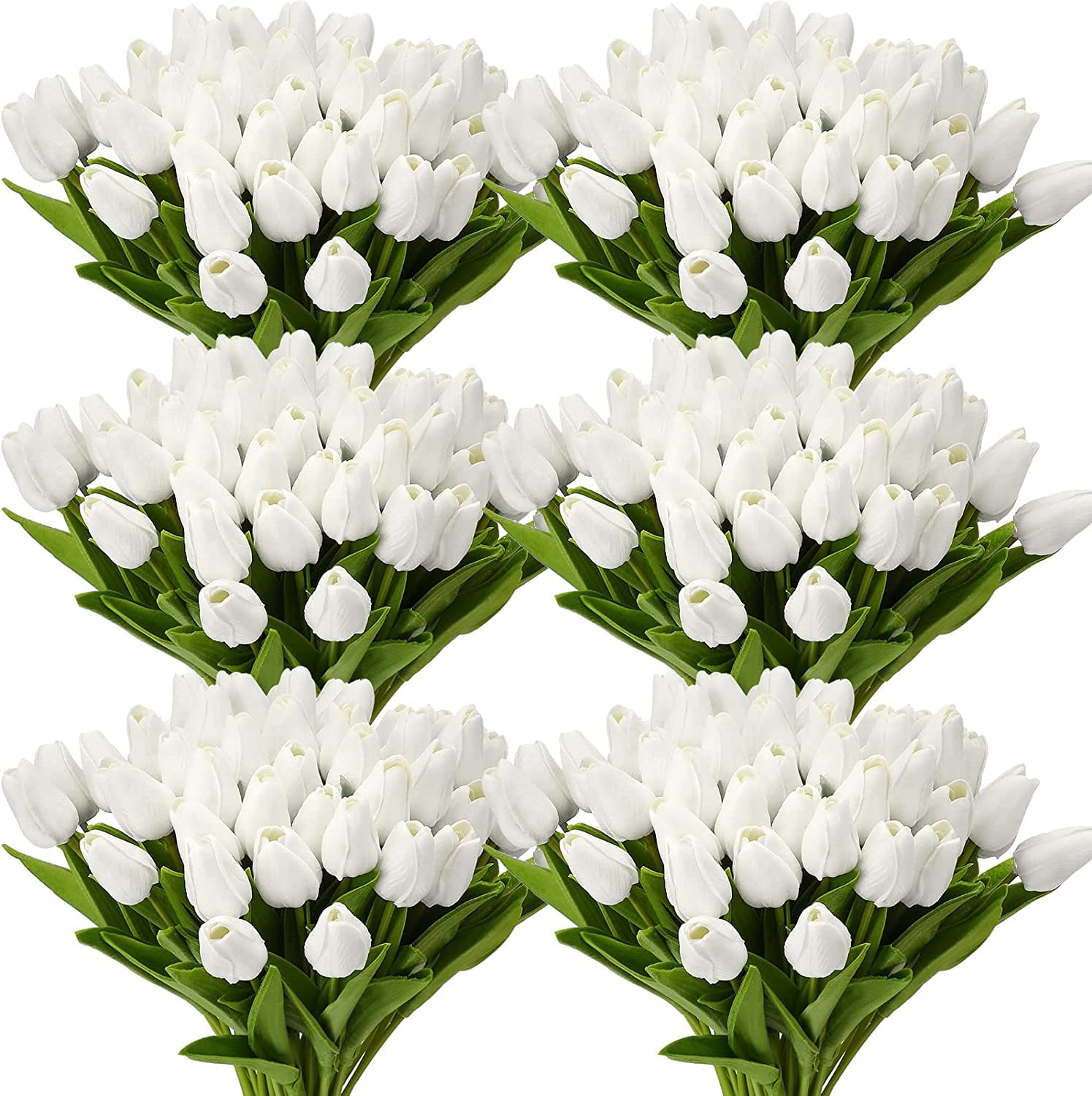 10 pcs Artificial Tulip Real Touch Flowers False PU Tulips Faux Latex ...