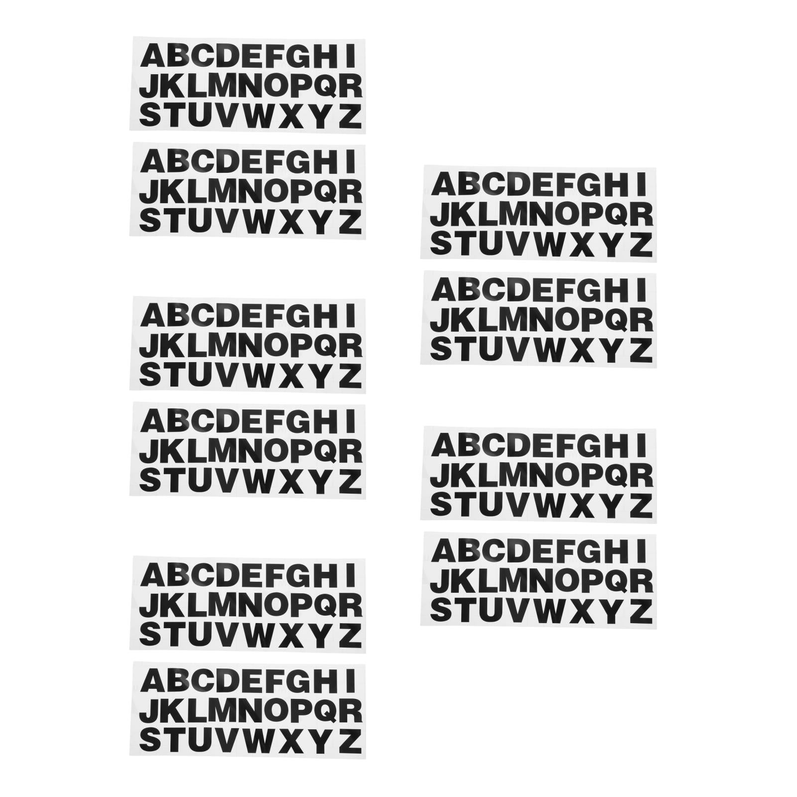 10 pcs Black Reflective Alphabet Stickers Cars Motorcycles Letters ...