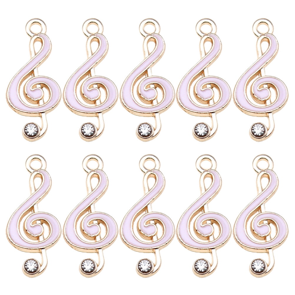 STRANDCHIC Music Note Charm Alloy Pink For Diy Crafts Jewelry Making ...