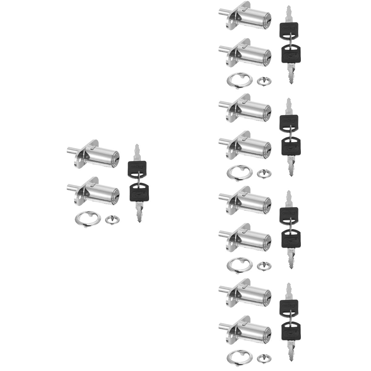 10 pcs Drawer Push Plunger Lock Cabinet Plunger Lock For Desk Wardrobe ...