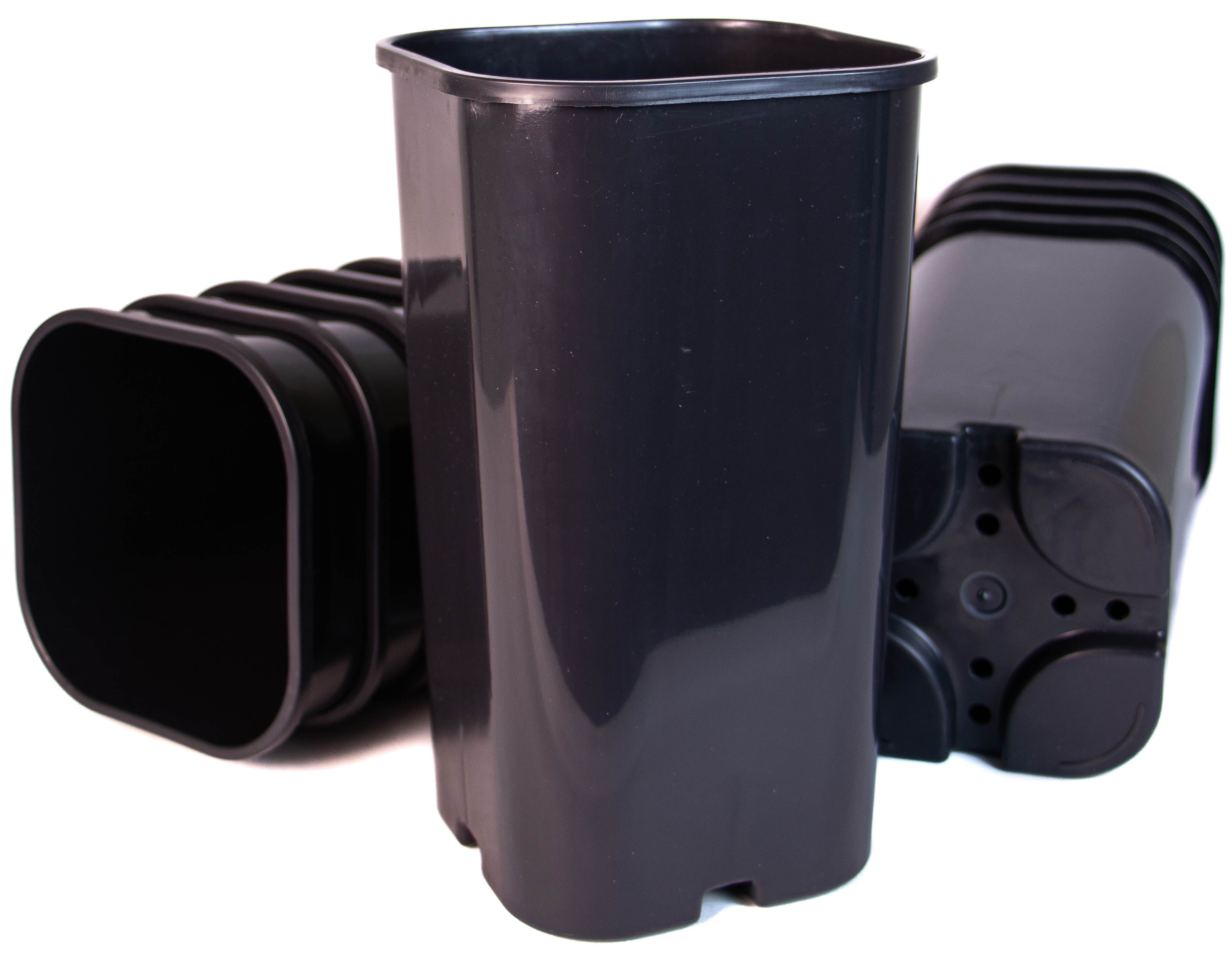 10 pcs Durable 9.8 inch Tall 1-Gallon Square Deep Nursery Pots ...